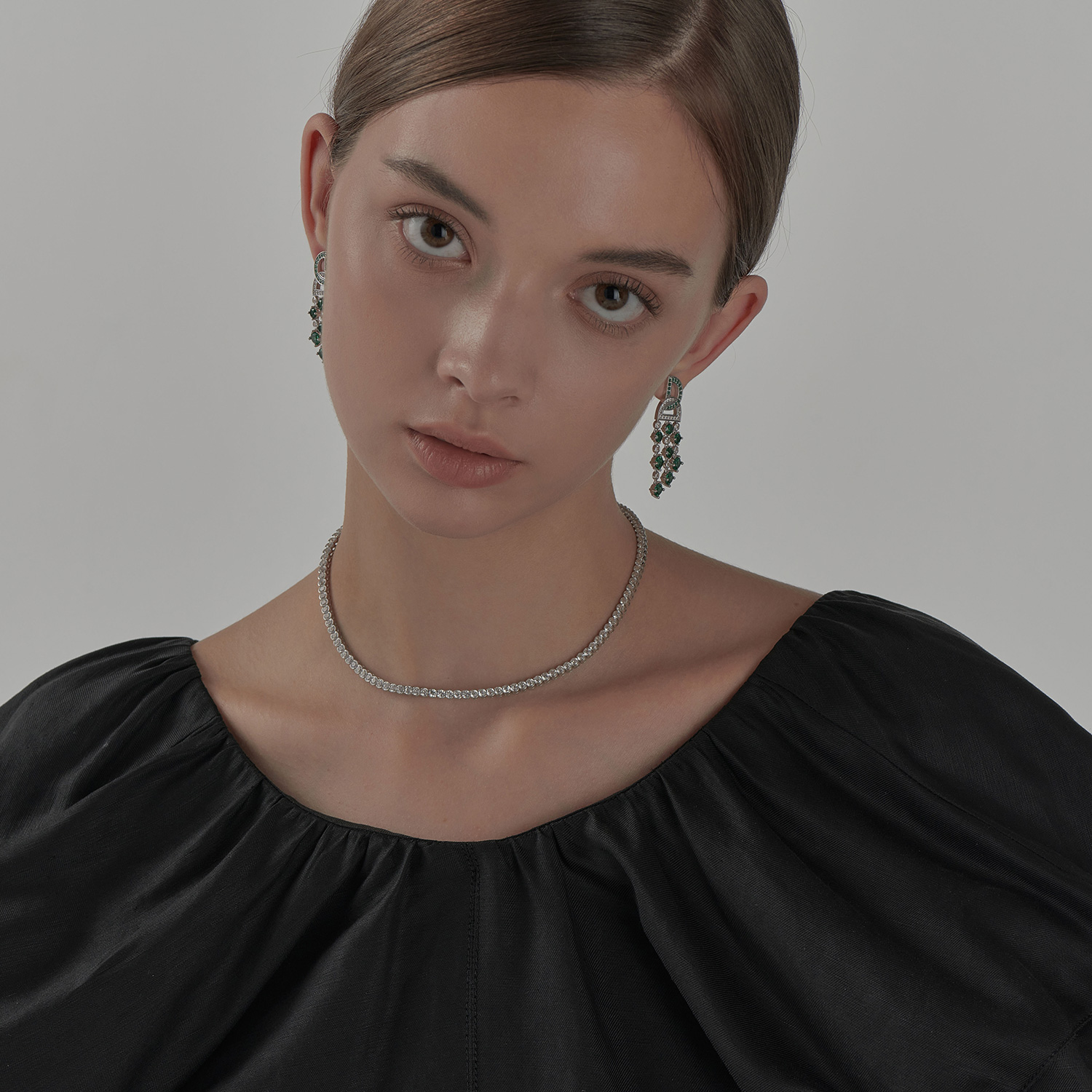 DIA MOMO(디아모모) 디아모모 DIA-Dia Bazel-set Tennis Necklace 42cm | S.I.VILLAGE (에스아이빌리지)